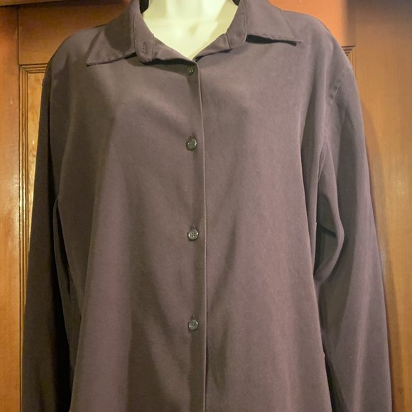 Casual Corner | Tops | Brown Button Front Top By Casual Corner Annex ...